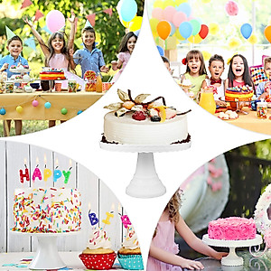 32.5cm Cake Stand White Cake Stand Birthday Cake Server Plate Round Cake Holder for Cupcakes Pastries Macarons Biscuits Wedding Party Decor