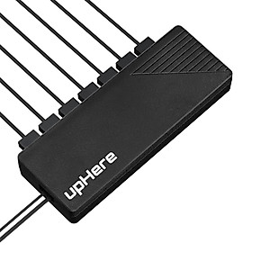 novonest 1-to-7 PWM ​4PIN SATA PWM Fan Hub/Splitter for CPU Cooler Case Cooling Fan 4-Pin & 3-Pin Fans Cooling,FH07