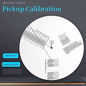 Turntable Cartridge Alignment Protractor Mat, Anti-sliding LP Vinyl Record Pickup Calibration Plate Distance Gauge Protractor Adjustment Tool Ruler for Turntable Accessor