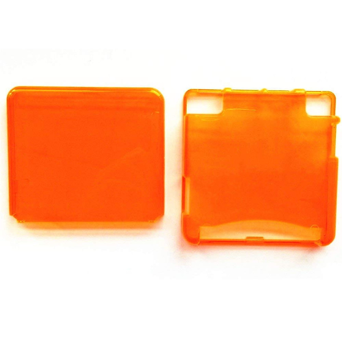 New Upper and Lower lid Plastic Protective Cases for Nintendo GBA SP Gameboy Advance Sp Console-Clear Orange