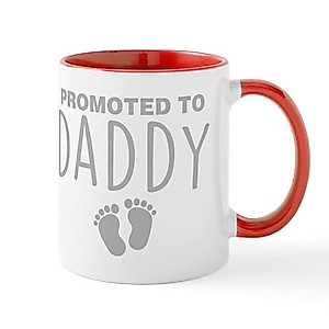 CafePress Promoted To Daddy Mugs Ceramic Coffee Mug, Tea Cup 11 oz