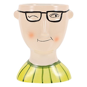 BESPORTBLE Vase Face Flower Pot Human Head Flowerpot Ceramic Head Planter Head Planter Pot Planters for Indoor Plants Sculpture Flower Pot Modern Face Succulent Pot Succulents Nordic Ceramics