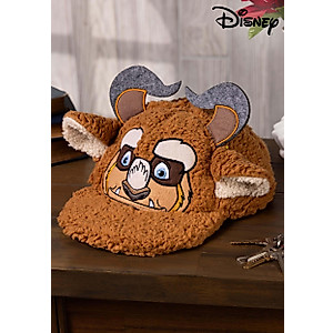elope Disney Beast Plush Fuzzy Costume Cap with Ears Standard Multicolor