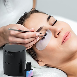 Buqikma Eyelash Extension Glue Jar Storage Tank with Bottom Sealed Adhesive Stand Activated Storage (Black)