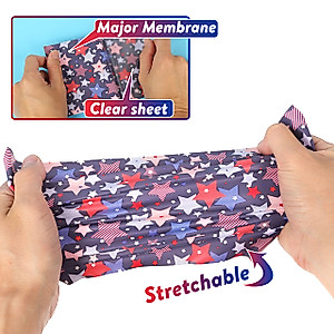 4th of July HTV Vinyl Bundle: Patriotic Heat Transfer Vinyl Red White Blue HTV Iron on Vinyl 10 Pack 12x10 Inch American Flag Pattern Sheets for Cricut