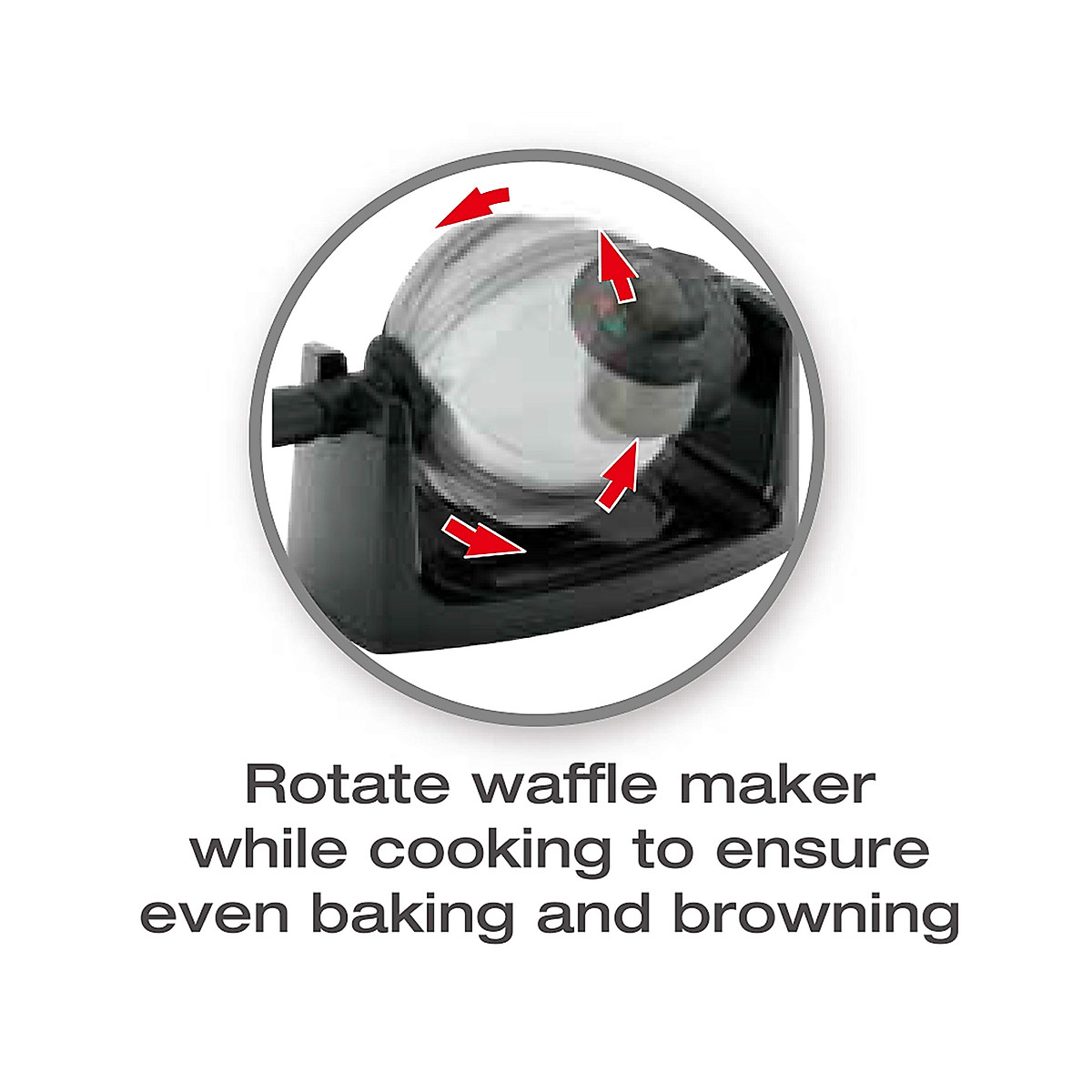 Salton WM1082, Rotary Waffle Maker, 5 kg, Stainless Steel, Black