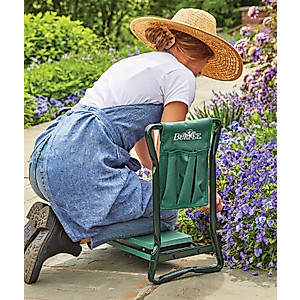 Burpee 92314 Garden Kneeler with Cushion Seat Easy to Store-Portable Outdoor Bench Foldable and Light Weight, Green