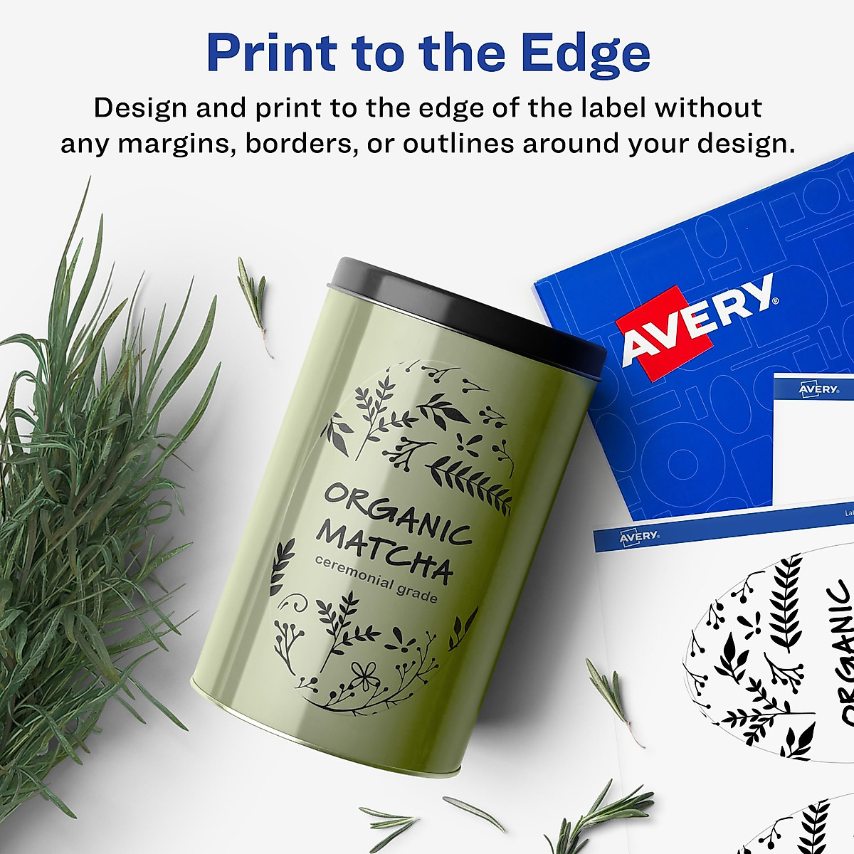 AVERY Glossy Clear Oval Labels, 3" x 5", 30 Labels, Print-to-The-Edge, Laser/Inkjet Printable