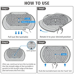 FIRJOY Lazy Susan Turntable for Refrigerator, Square Turntable Organizer for Fridge Cabinet, Pantry, Countertop | 16.5" x 11.1" (Rectangle 2 Pack - Clear)