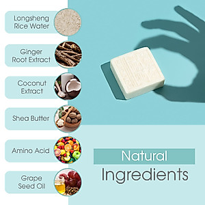 Thrivosh Rice Water for Hair Growth Shampoo Bar – 2 in 1 Shampoo and Conditioner Bar – pH Balanced Vegan Friendly Dry Shampoo Bar for All Hair Types – Anti-Loss and Repairing 100g