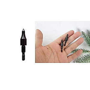 Erewa Pack of 24 Black Screw-in Archery Field Points Arrow for Target Practice Shooting,100 Grain Each