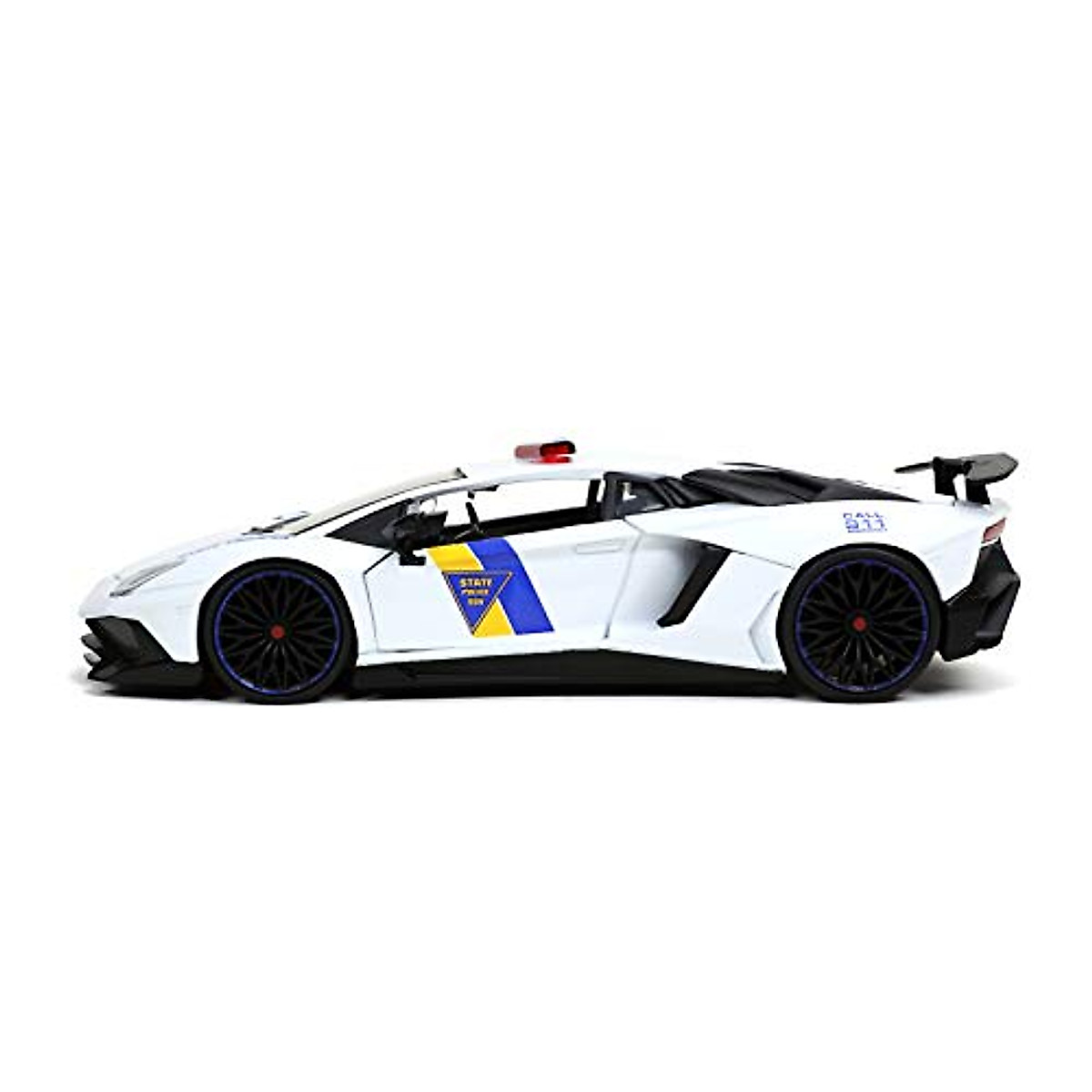 Jada Toys Hyperspec 1:24 Lamborghini Aventador SV State Police Die-cast Car, Toys for Kids and Adults