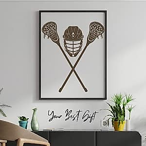 In-Style Decals Wall Vinyl Decal Home Decor Art Sticker Lacrosse Helmet Sports Sportsman Boy Girl Kids Room Removable Stylish Mural Unique Design