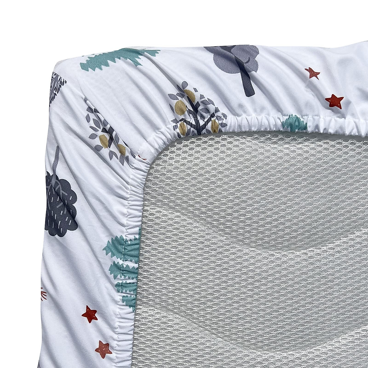 AMROSE 3 Pack Heavenly Soft Bassinet Sheets for Baby Boys Girls, Universal Fitted for Various Cradle and Bassinet Mattress Pad, Silk Touch Gentle Breathable Microfiber, Woodland Theme