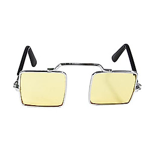 Funny Cat Sunglasses Dog Glasses Metal Retro Quadrate Glasses Puppy Pet Glasses for Cosplay Costume Photos Props