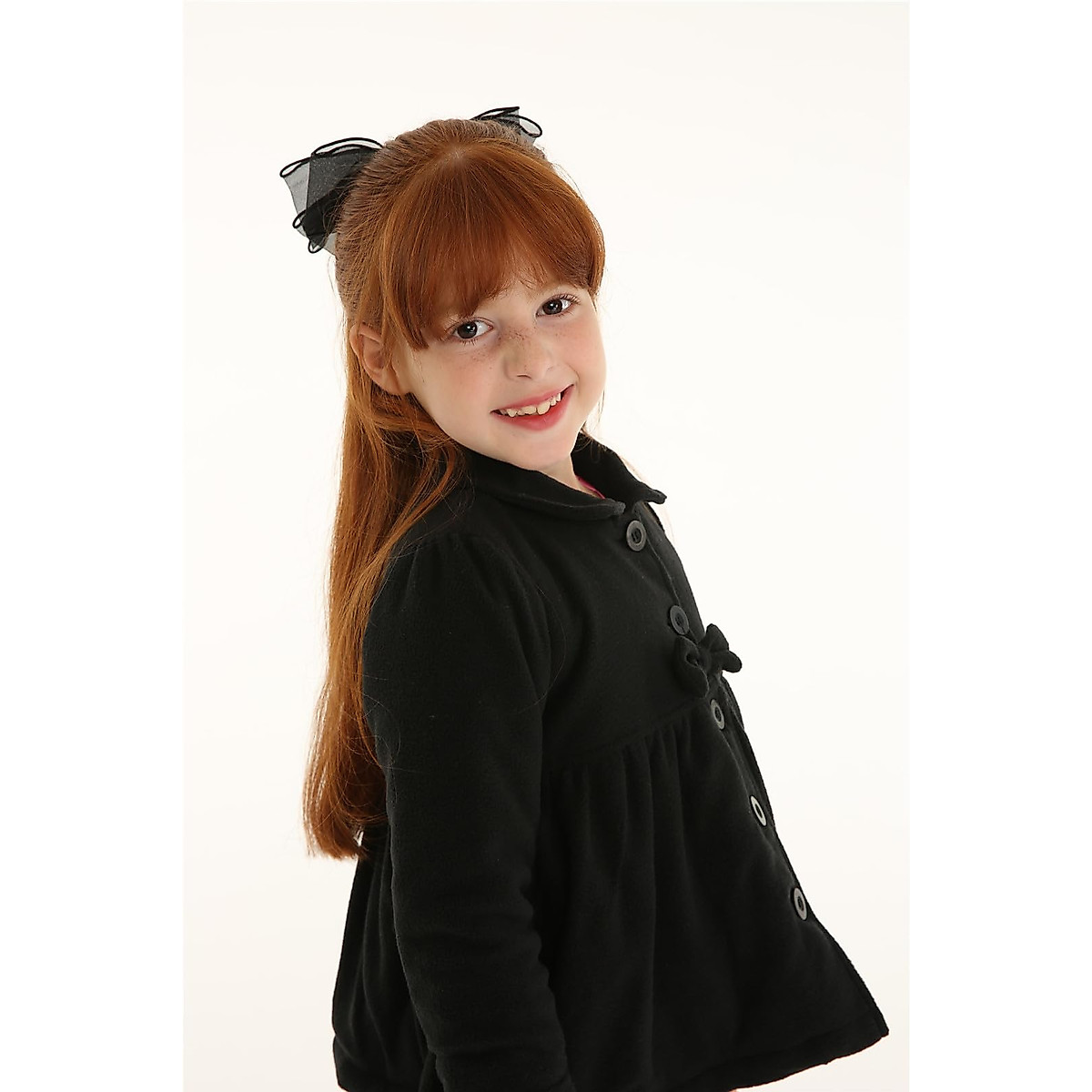 Mud Kingdom Baby Girls Jacket Fleece Turn-down Collar Button Up White 6 Months