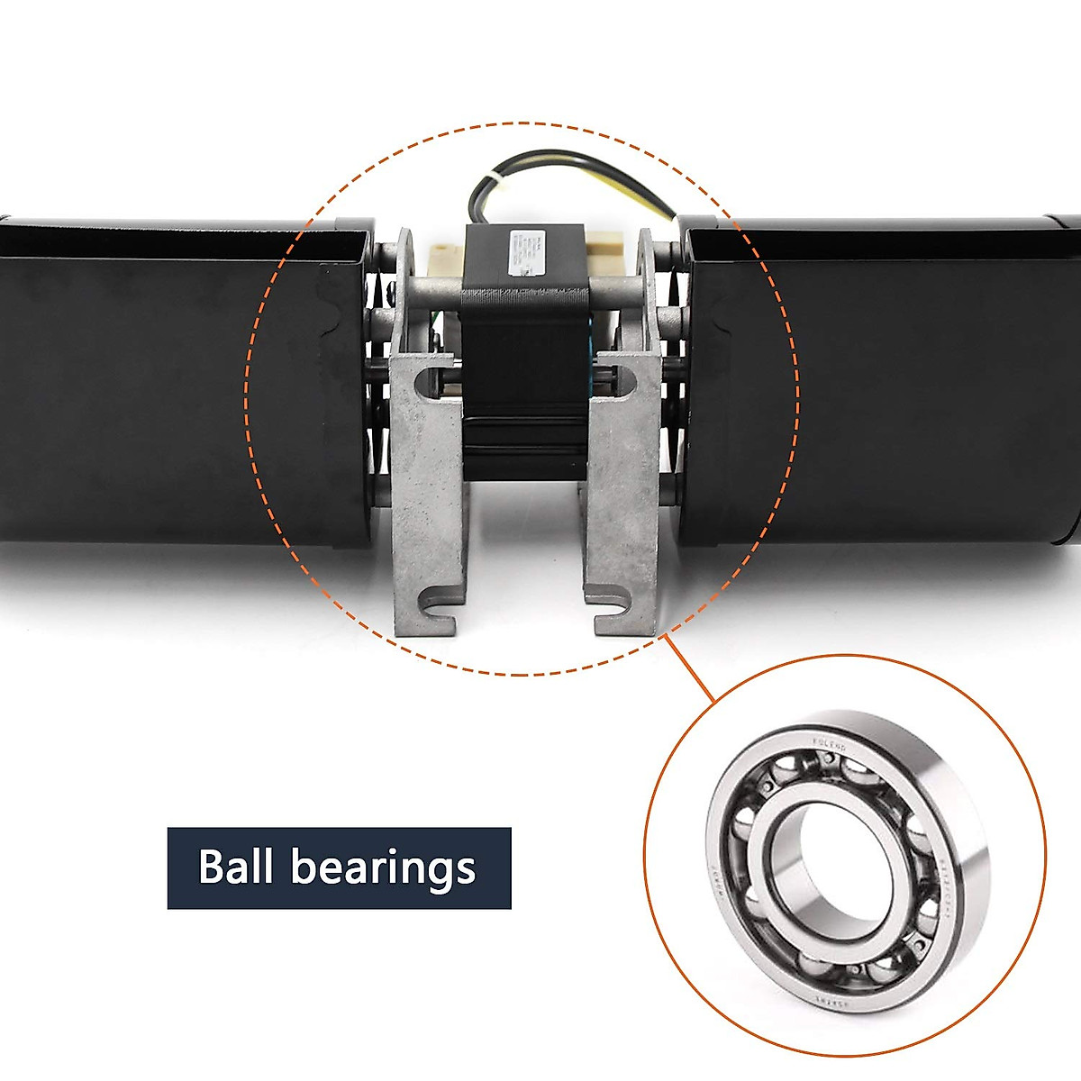 Hongso Pre-Wired GFK-160 GFK-160A Fireplace Blower Fan Kit with Ball Bearings Motor for Heat N Glo, Hearth and Home, Quadra Fire, GTI, Fasco, Regency Wood Stove Insert, Royal, Jakel, Nordica, Rotom