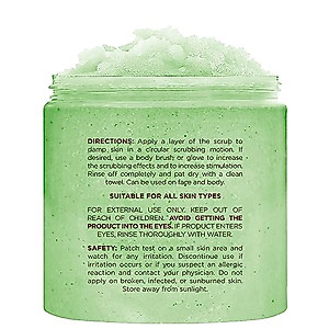 Brooklyn Botany Green Tea Honey Sugar Scrub for Body 10 oz – Deeply Hydrating and Gently Exfoliating Body Scrub for Women and Men – Moisturizing and Nourishing the Skin
