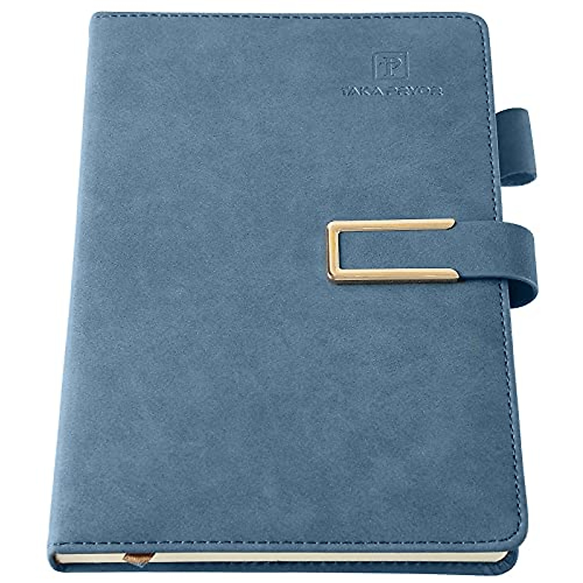 TAKA PRYOR Journal Notebook Lined, Hardcover Magnetic Closure, Personal Professional Notebooks, with Pen Loop，Medium 5.7 x 8.3 inches, 120 GSM Paper Gifts Blue Ruled