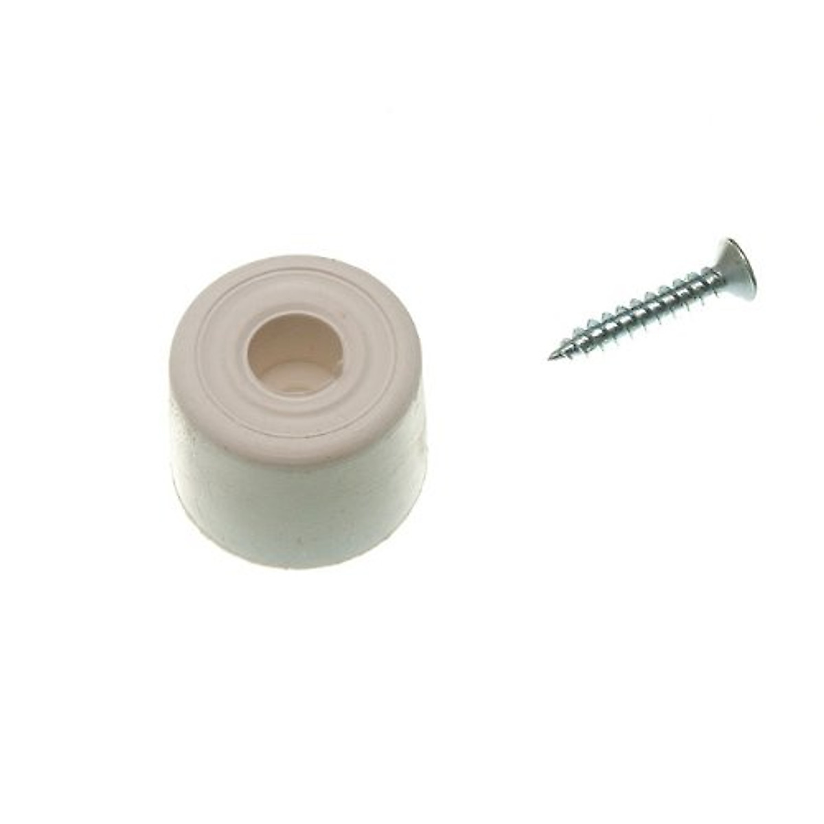 10 X 28mm White Rubber Round Door Stops, X