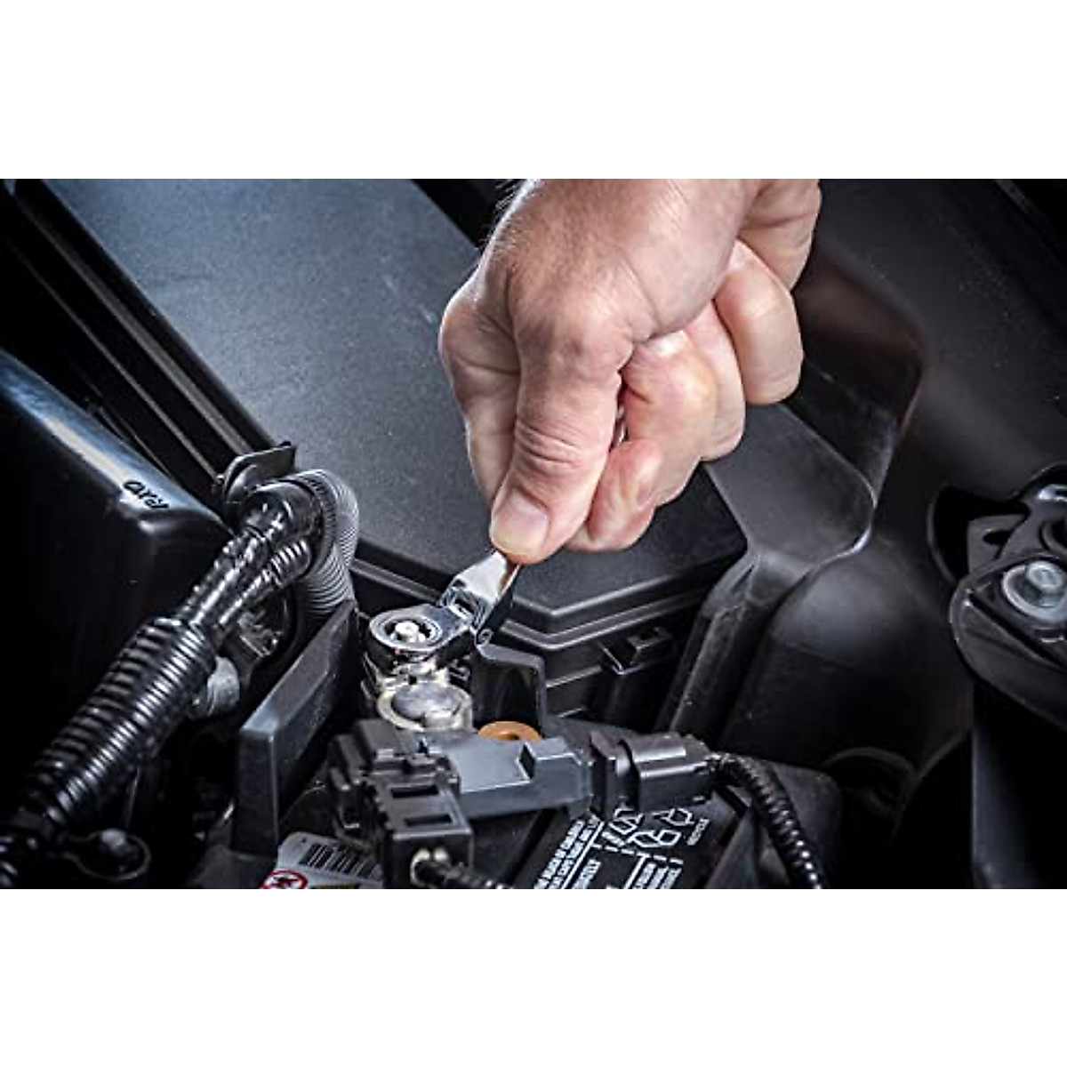 GEARWRENCH 10 Pc. 12 Pt. Stubby Flex Head Ratcheting Combination Wrench Set, Metric - 9550