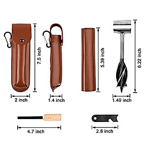 A4R Bushcraft Gear - Hand Auger Wrench – Bushcraft Hand Auger Wrench - Scotch Eye Wood Auger - Scotch Eye Auger