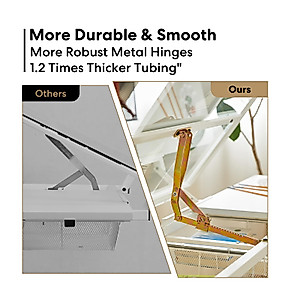 Miscoos Adjustable White Tempered Glass Drafting Table with Chair, 39.76" x 23.60" | Steel Frame, Anti-Slip Feet, Storage & Pen Holder