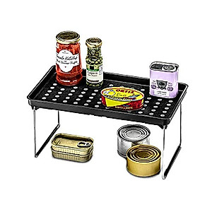 madesmart Cabinet Medium Stacking Shelf, Carbon