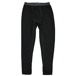 Fruit of the Loom Signature Men's Grid Tech L3 Thermal Base Layer Pant, X-Large Black Soot