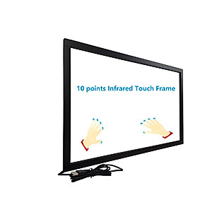 DeYoWo 70 Inch Interactive 10 Points Infrared IR Touch Screen Overlay Frame Free Driver