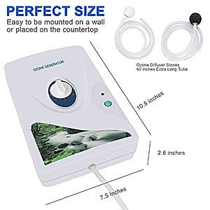 SHD Ozone Generator Water Ozonator O3 Ozone Machine 600mg/h for Home Air, Water, Fruits, Vegetables Clean