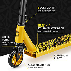 Gonex Stunt Scooters - Intermediate and Beginner Tricks Scooter for Kids 7 Years and Up, Teens and Adults - Entry Level Freestyle Pro Scooters for Boys Girls