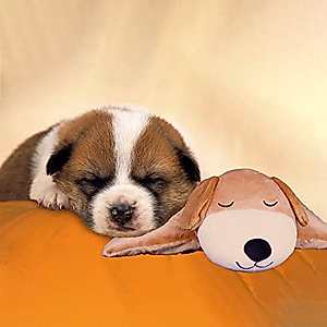 SMART ELEPHANT Heartbeat Dog Toy Sleep Buddy - Anxiety Relief Toy - Training Sleep Aid Behavior Plush Dog Toy, Pet Companion Pillow