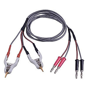 beler 4 Wires Type Microresistivity Test Lead Cable Kelvin Clip LCR Clamp