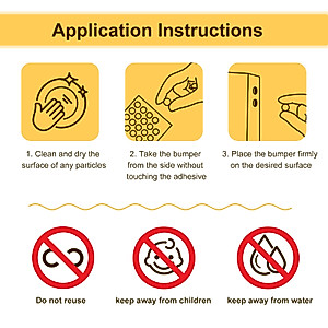 TIONTURE 256 Pcs Cabinet Door Bumpers Rubber Self Adhesive Pads for Drawers Noise Dampening Bumper Pads Glassware Picture Frames Small Furniture