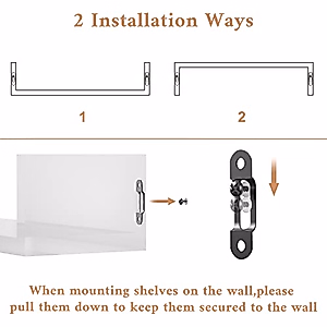 SRIWATANA Floating Shelves Wall Mounted, Solid Wood Wall Shelves, White