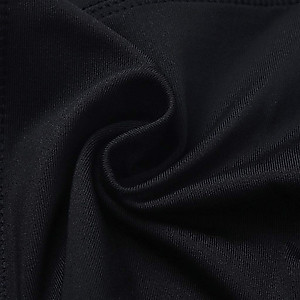 FONMA Women High Waist Shorts Yoga Pants Side Cell Phone Pockets Sports Leggings Pants Black