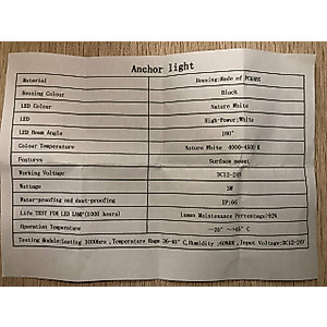 ISURE MARINE Boat Yacht Navigation Anchor Lights All Round 360° White 12V LED Daylight Waterproof Signal Lights