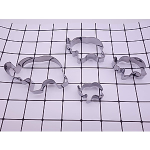 Elephant Cookie Cutter Set of 4 Counts Animal Biscuit Cutter Baby Shower Press Cookie Molds Stainless Steel Metal Fondant Cutter (Elephant Cookie Cutter)