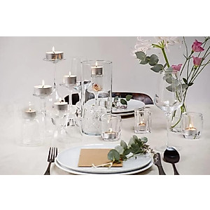 8 Hour Tea Lights Candles (50 Pack) - White Long Lasting Tea Lights -Smokeless & Unscented Candles - Party Candles- for Weddings - 3.8 x 2.3 CM, 8hr