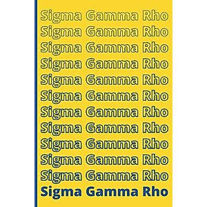 SIGMA GAMMA RHO SORORITY GIFTS. SIGMA GAMMA RHO NOTEBOOK JOURNAL. GOLD COVER AND ROYAL BLUE LETTERING. SIZE 6X9 IN INCHES. 100 COLLEGE RULED PAGES.: ... BLUE. GREAT GIFT IDEA FOR SORORITY GRAB BAG.