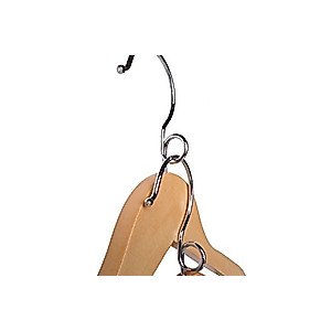 Proman Products Kascade Wooden Hanger, Shoulder Notches, Locking Bar in Natural, 50 pcs / box