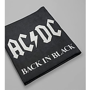 AC/DC Blanket Back in Black Super Soft and Cuddly Fleece Plush Throw Blanket