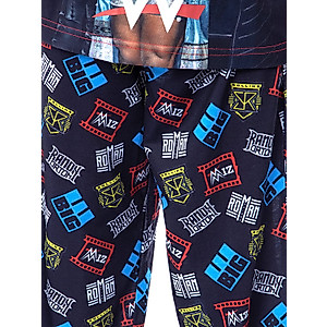 INTIMO WWE Boys' Wrestling Randy Orton Roman Reigns Raglan Sleep Pajama Set (4/5) Black