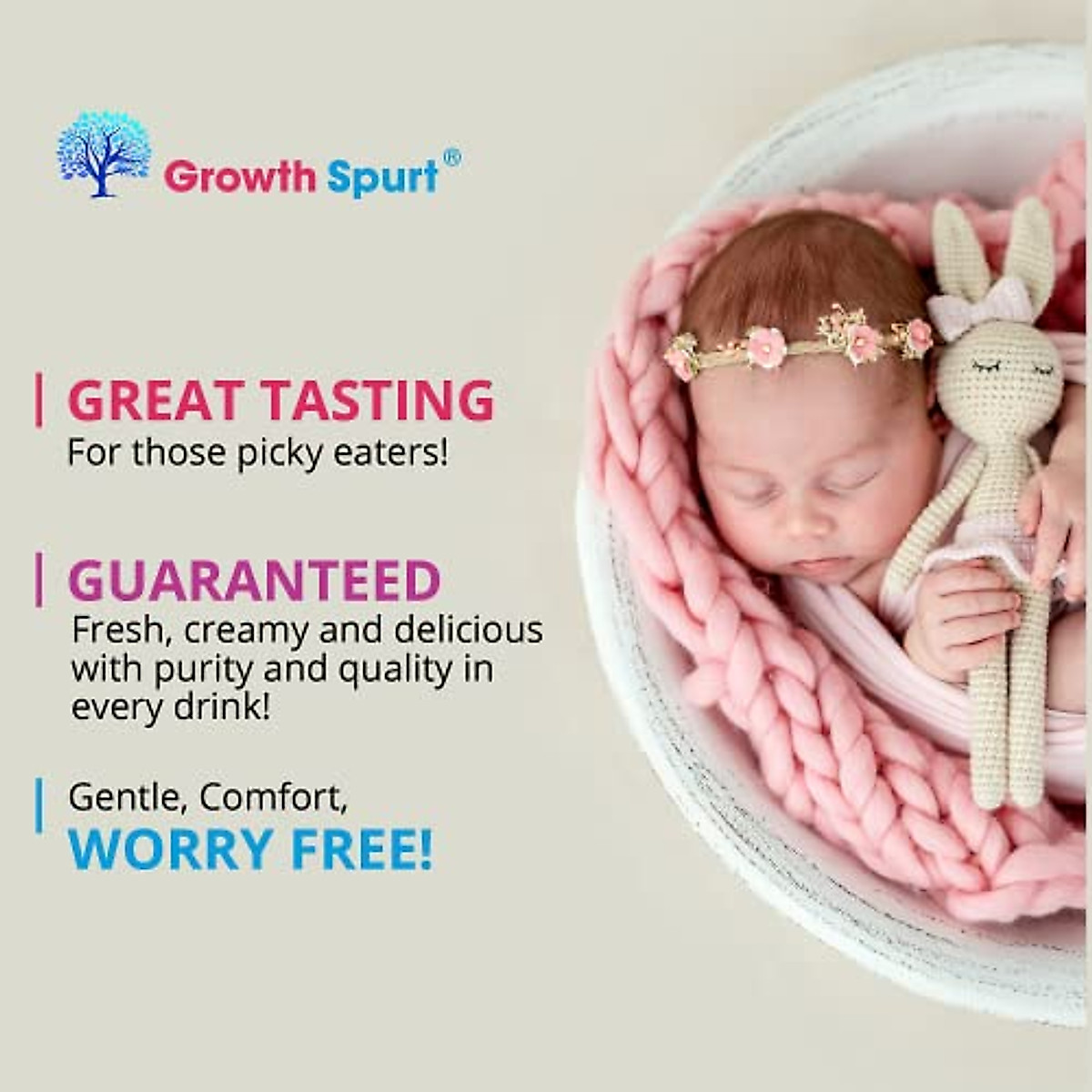 Goat Milk Toddler Formula – Growth Spurt Powdered Goat's Milk Toddler Formula – Lactoferrin, 2'-FL HMO, Prebiotics, Probiotics, Iron, DHA & ARA, Methylfolate, Immune Support, Non GMO Infant Baby Transition Weaning