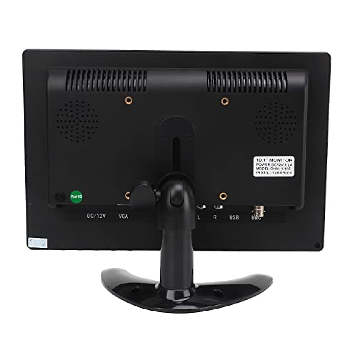 HD Monitor, 10.1 Inch DVR Monitor Screen TFT LED Multiinput Interface for Laptop (US Plug)