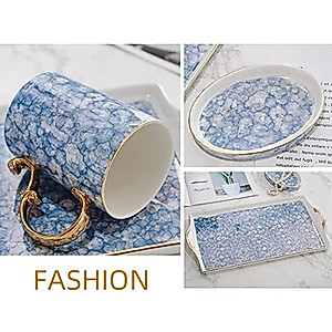 DVTEL Bathroom Toiletries Set Ceramic Five-Piece Set Bone China Bathroom Tooth Brush Mouthwash Cup