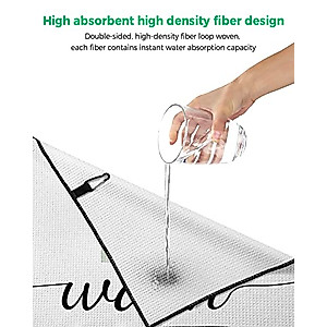 Laundry Golf Towel for Golf Bag Microfiber Waffle Golf Towels for Women Men Absorbent Quick Dry Golf Towels Golf Gifts for Husband Boyfriend Dad 24x16in, Green Washing Machine with Word Wash