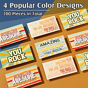 Zonon You Are Awesome Thank You Cards, 200 Pieces, Multicolor