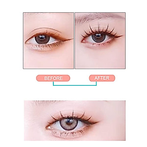 LASGOOS Fake Eyelashes Natural Look False Eye Lashes Daily Strip Cross Clear Band 6-12mm Cross Lashes Invisible Thin band Cute Lash for Wedding Daily Work Eye Makeup 5 Pairs